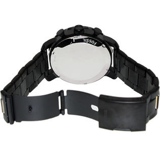 Fossil JR1356 Men’s Nate Steel Quartz Chronograph Watch - Black