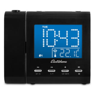 Electrohome EAAC601 Projection Alarm Clock with AM/FM Radio, Battery ...