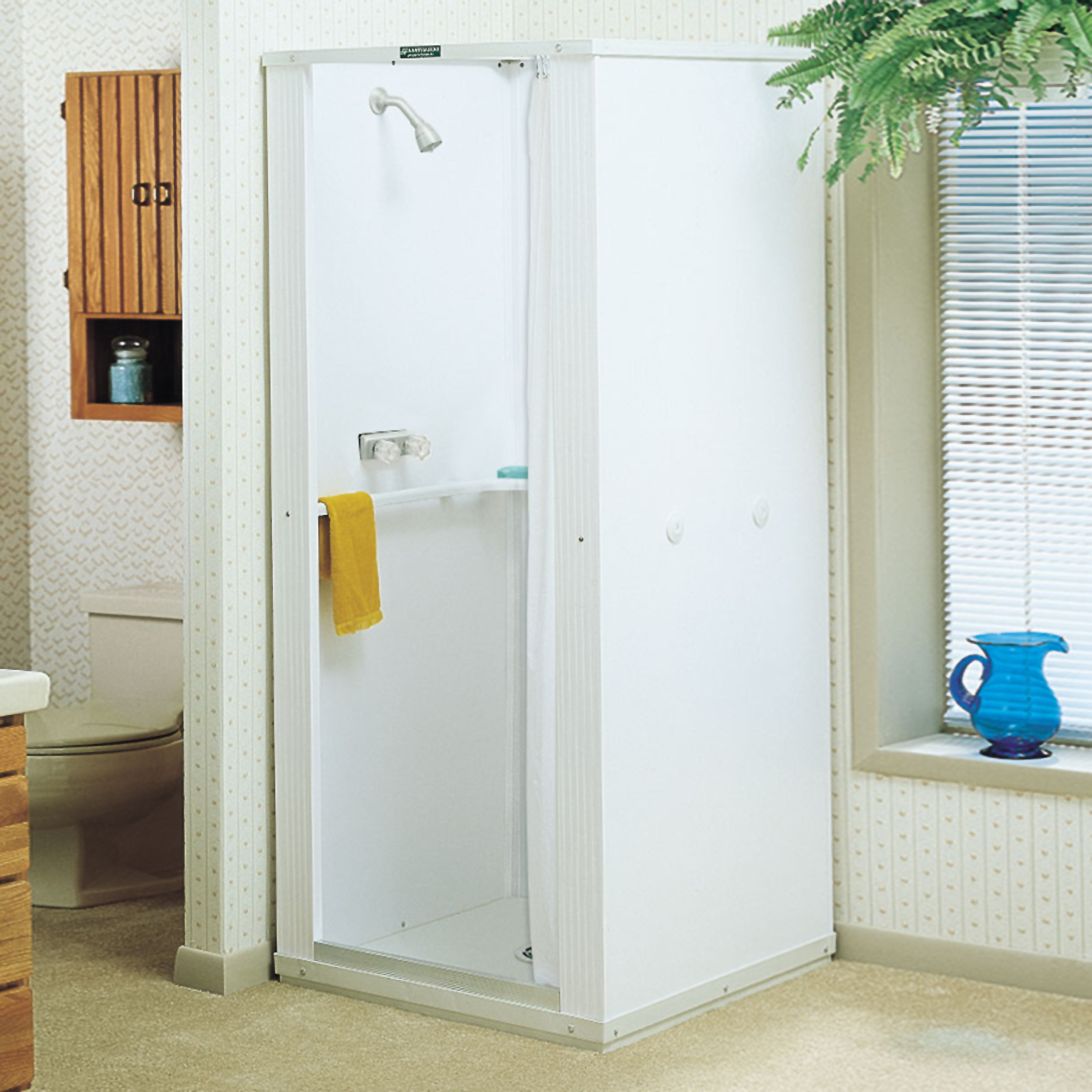Mustee, E. L. DURASTALL Composite 32" Shower Stall - White