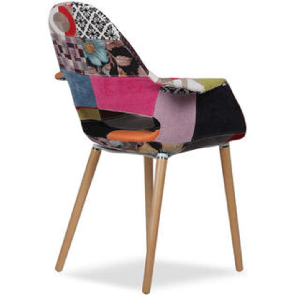 Homelala Multi-color - Upholstered Organic Arm Chair Armchair Fabric ...