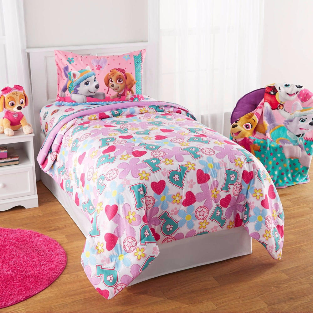 Nick Jr. Paw Patrol Girl's Twin 4pc. Comforter Set - Pup Pals