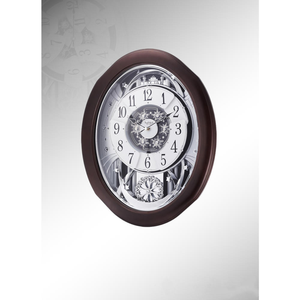 RHYTHM Anthology Quartz Magic Motion Wall Clock - Espresso