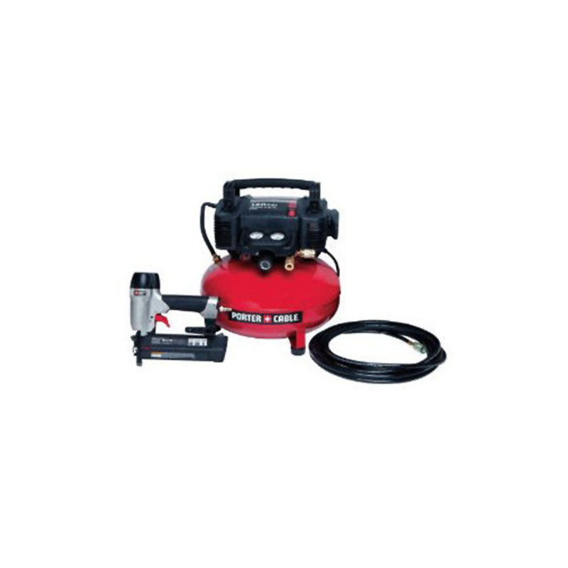 Porter-Cable 6gal Steel 120V Portable Air Compressor and Brad Nailer ...