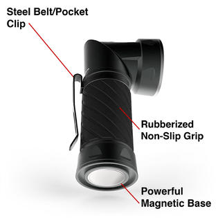 Nebo Cryket 6437 LED 90-degree Swivel Head Magnetic Base Flashlight ...