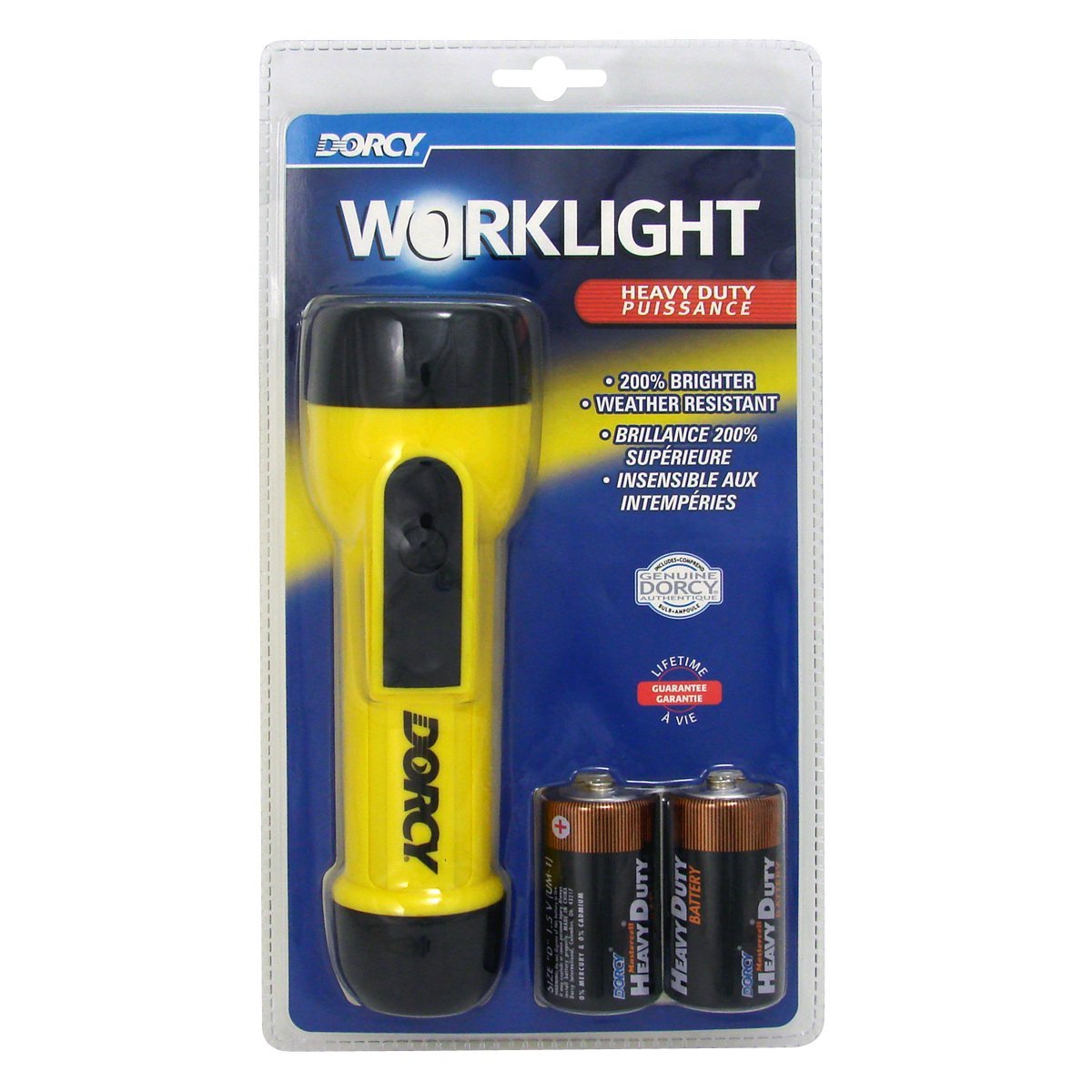 Dorcy 41-2350 Weather Resistant LED Worklight Flashlight with Batteries ...