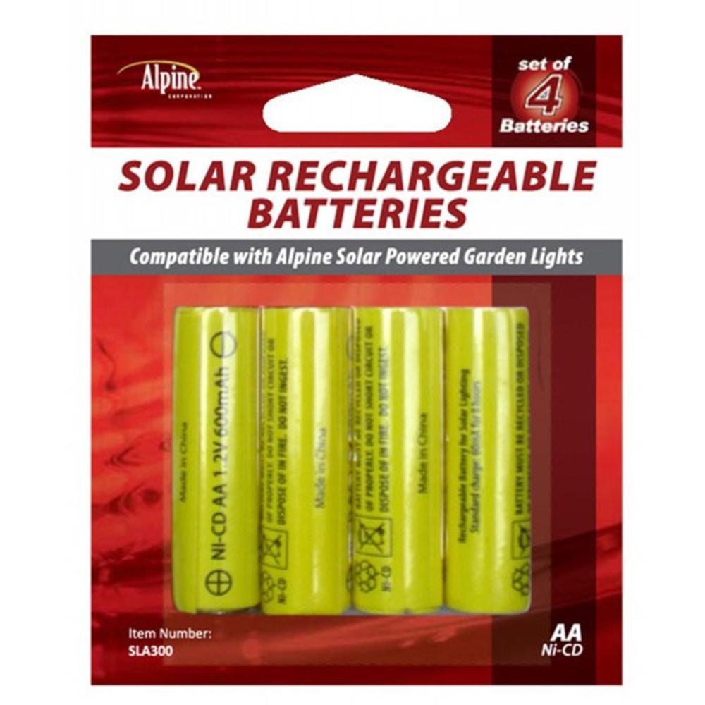 Alpine Corporation Alpiels Alpine SLA300 Solar Light Battery 4 Pack