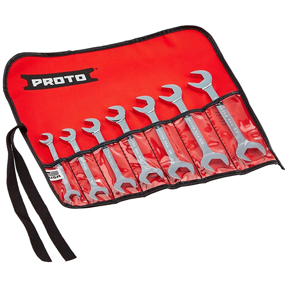 Stanley Proto Tools Proto J3100A 7 Piece Full Polish Angle Open-End ...