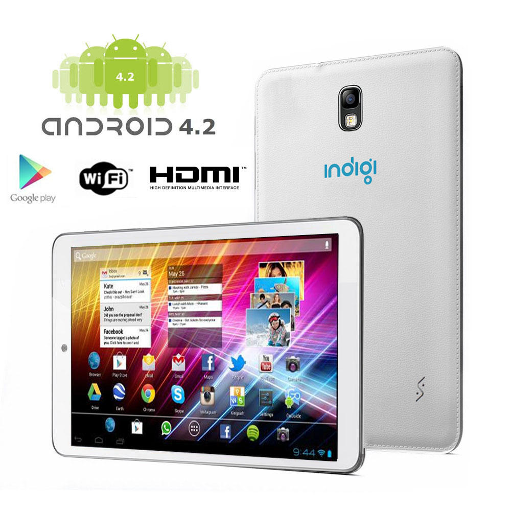Indigi RT7LE-WH-CO07 7" Android 4.4 UltraSlim Tablet PC Quad-Core ...