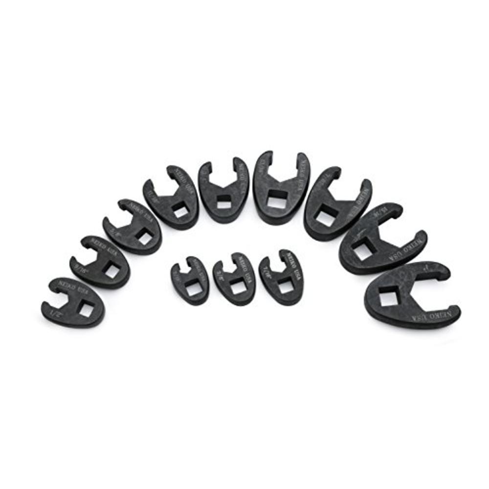 Neiko Tools USA Crowfoot Wrench Set - SAE 5/16" - 1", 12-Piece