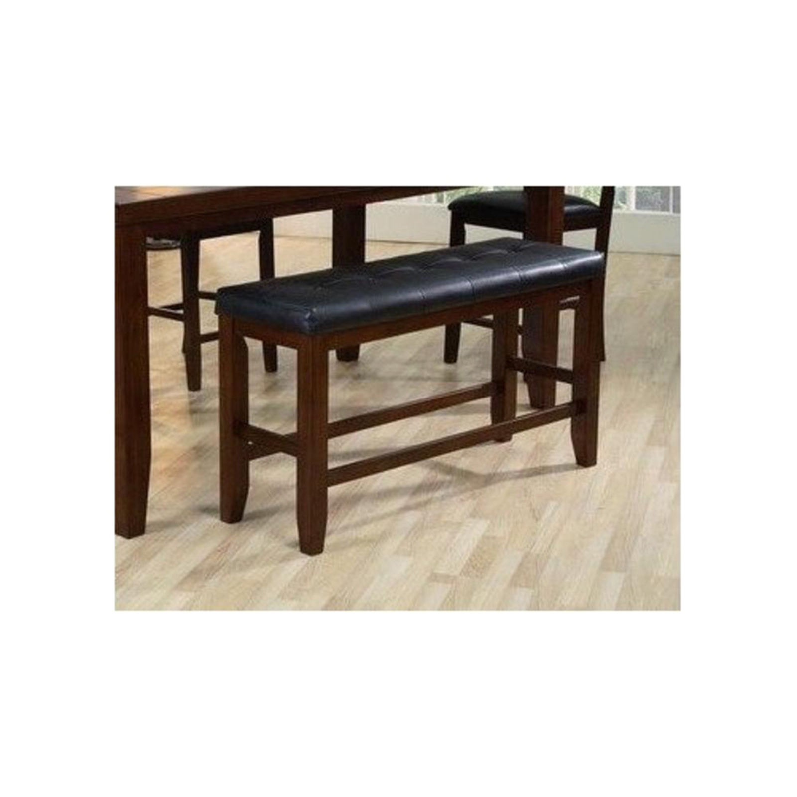 Crown Mark 2752-BENCH Rubberwood Bardstown Bench - Walnut