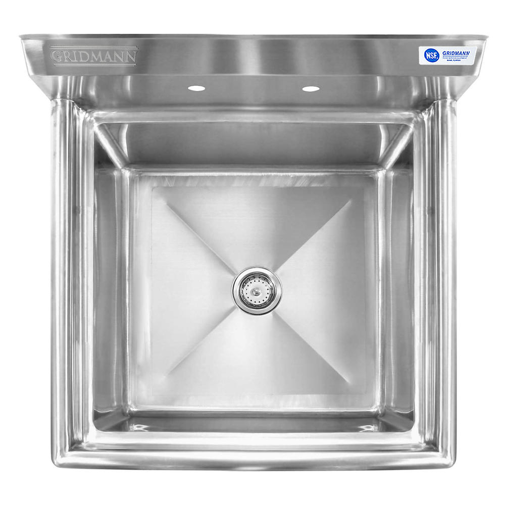 Gridmann 30"W Commercial Stainless Steel Kitchen Utility Sink