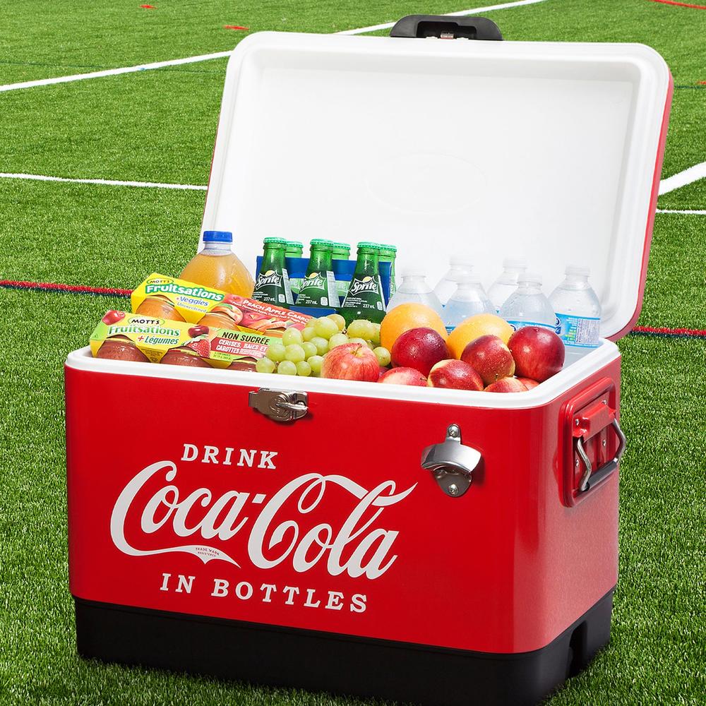 Coca-Cola CCIC54R Koolatron Ice Chest Beverage Cooler with Bottle ...