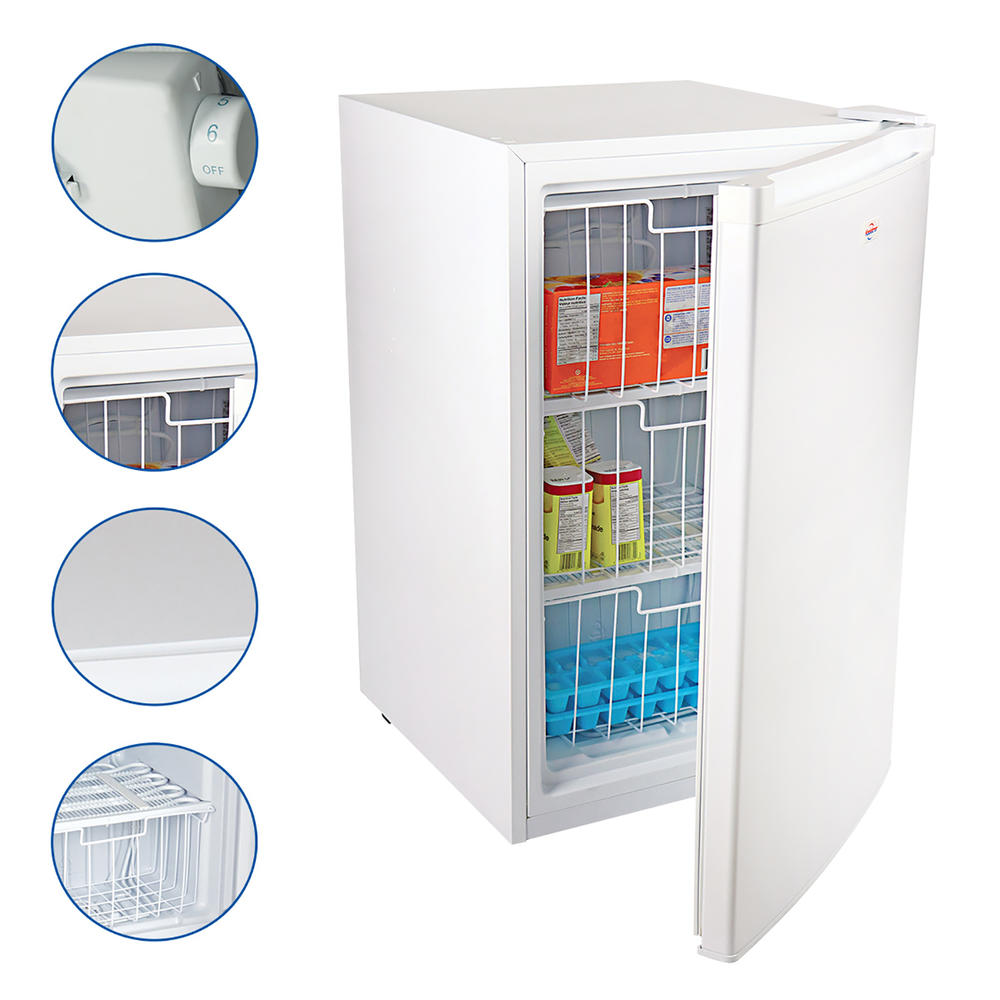 Koolatron KTUF88 Compact Upright Freezer 3.1 cu. ft.. (88L) White ...