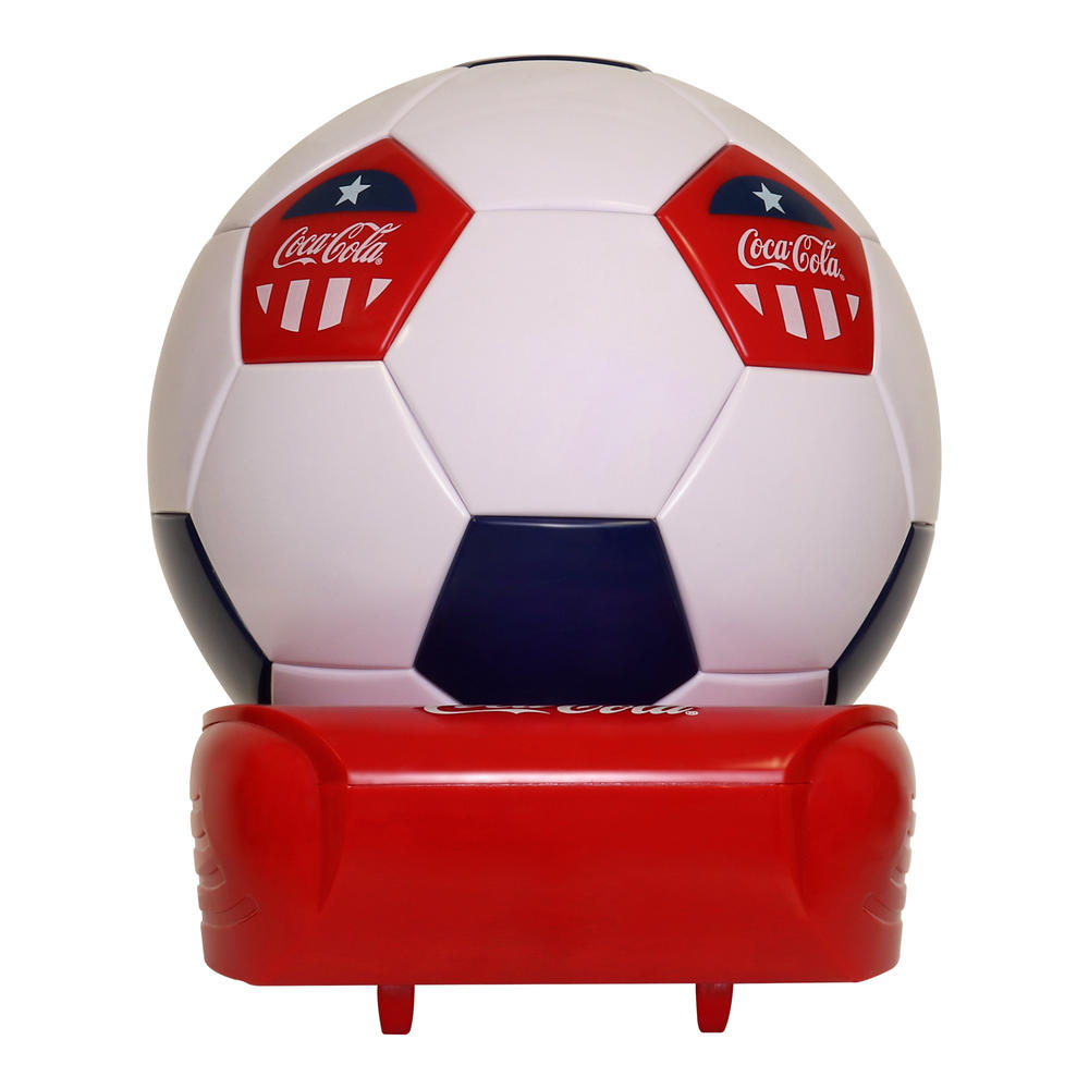 Coca-Cola Soccer Ball Mini Fridge, 5 Can Beverage Cooler with Hidden ...