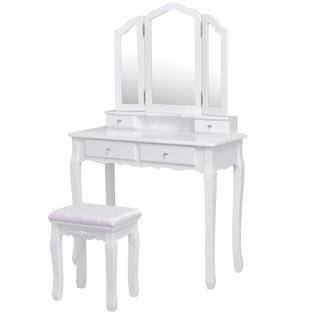 Goplus Tri-Folding Dressing Table Set - Sears Marketplace