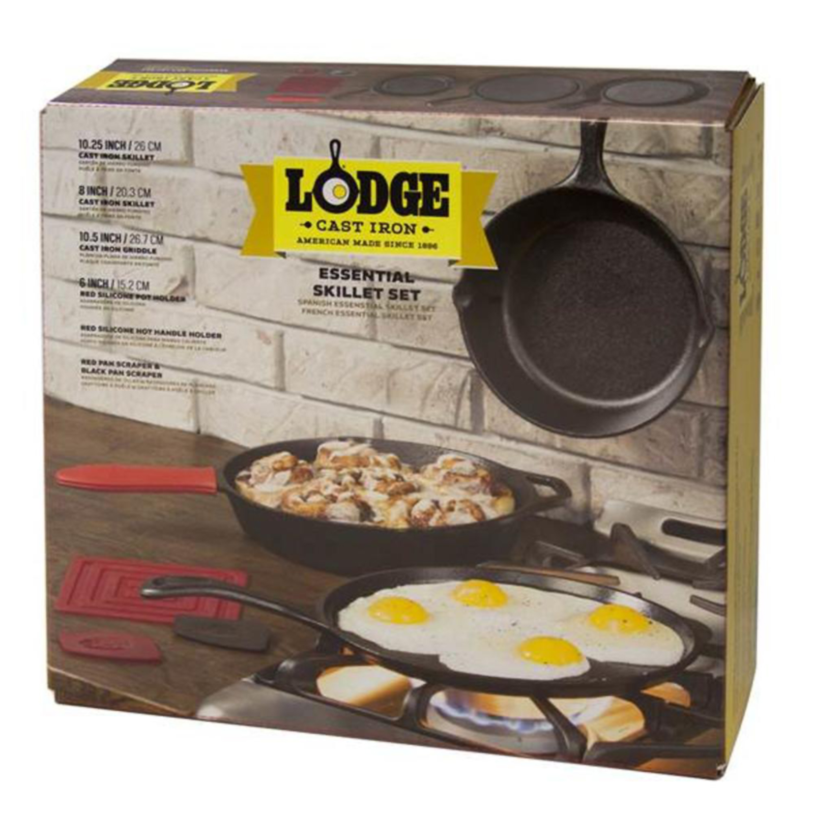 Lodge 6pc. Logic Cast-Iron Essential Skillet Set