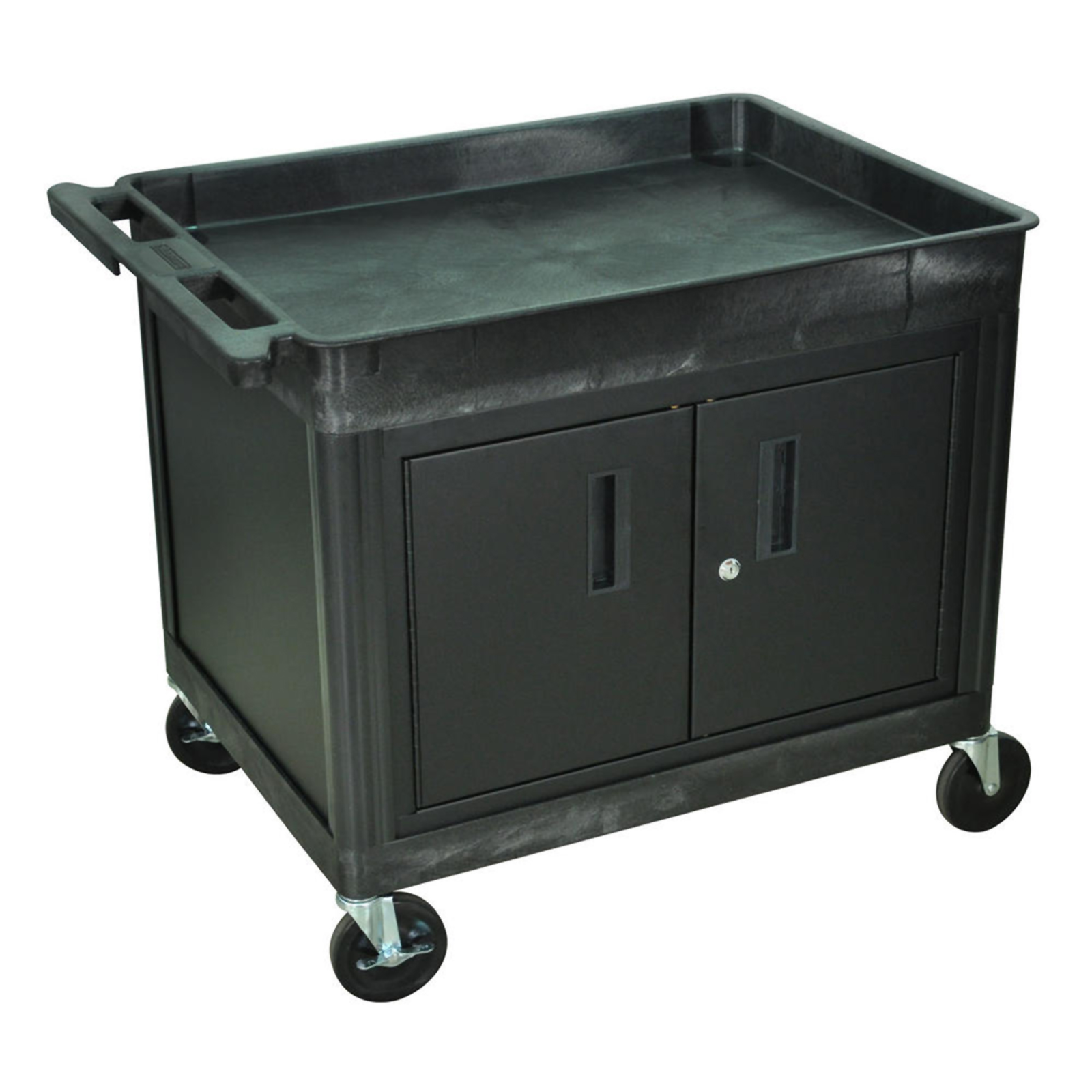 Luxor 2-Shelf Heavy Duty Locking Utility Cart