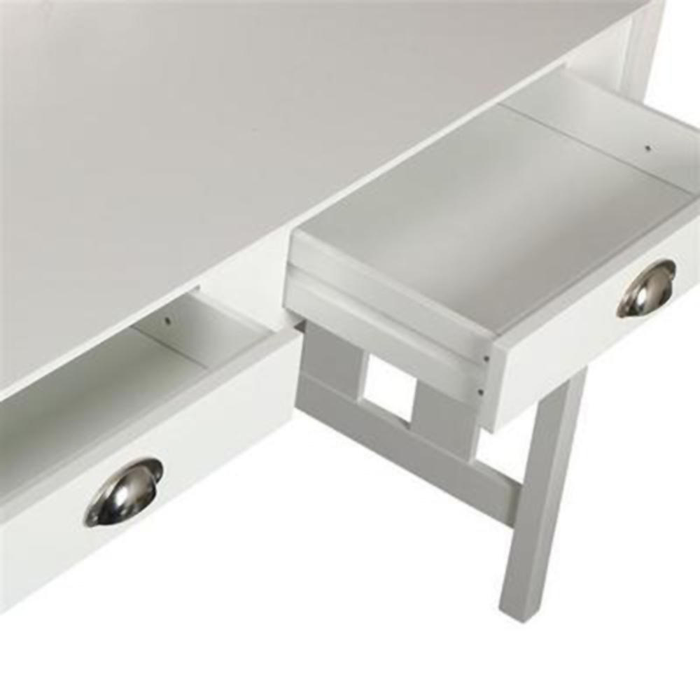 Yaheetech Home Office Computer Desk with 4 Drawers - White