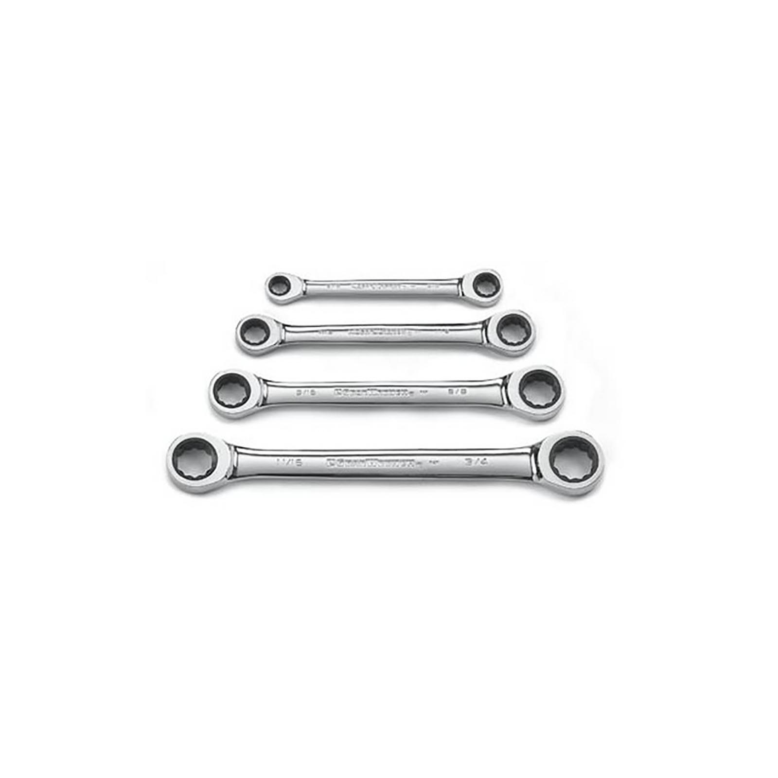GearWrench 4pc. SAE Double Box-End Ratcheting Wrench Set