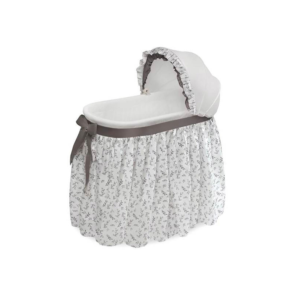 Badger Basket 31005 Wishes Oval Bassinet - Gray Leaf