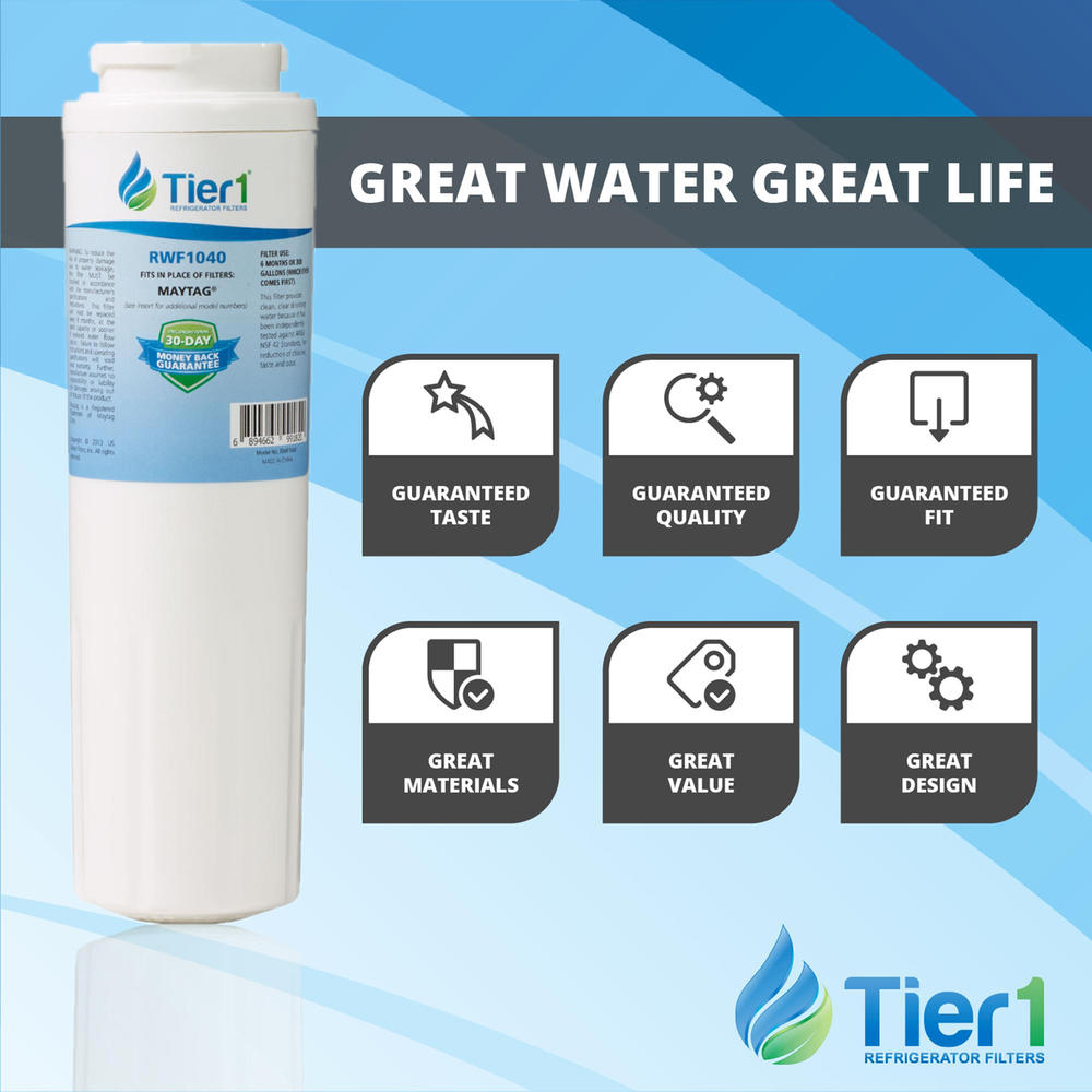 Tier1 RWF1040 3pc. Refrigerator Water Filter Replacement Set