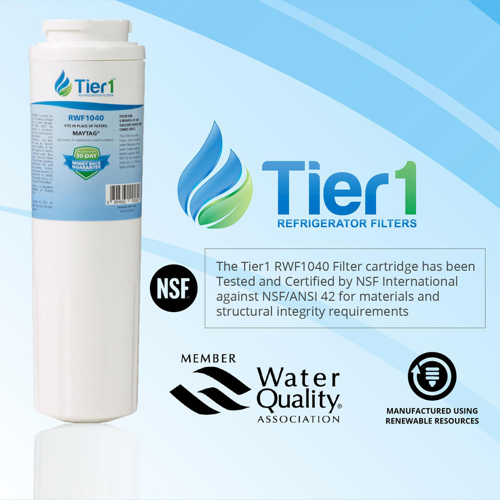 Tier1 RWF1040 3pc. Refrigerator Water Filter Replacement Set