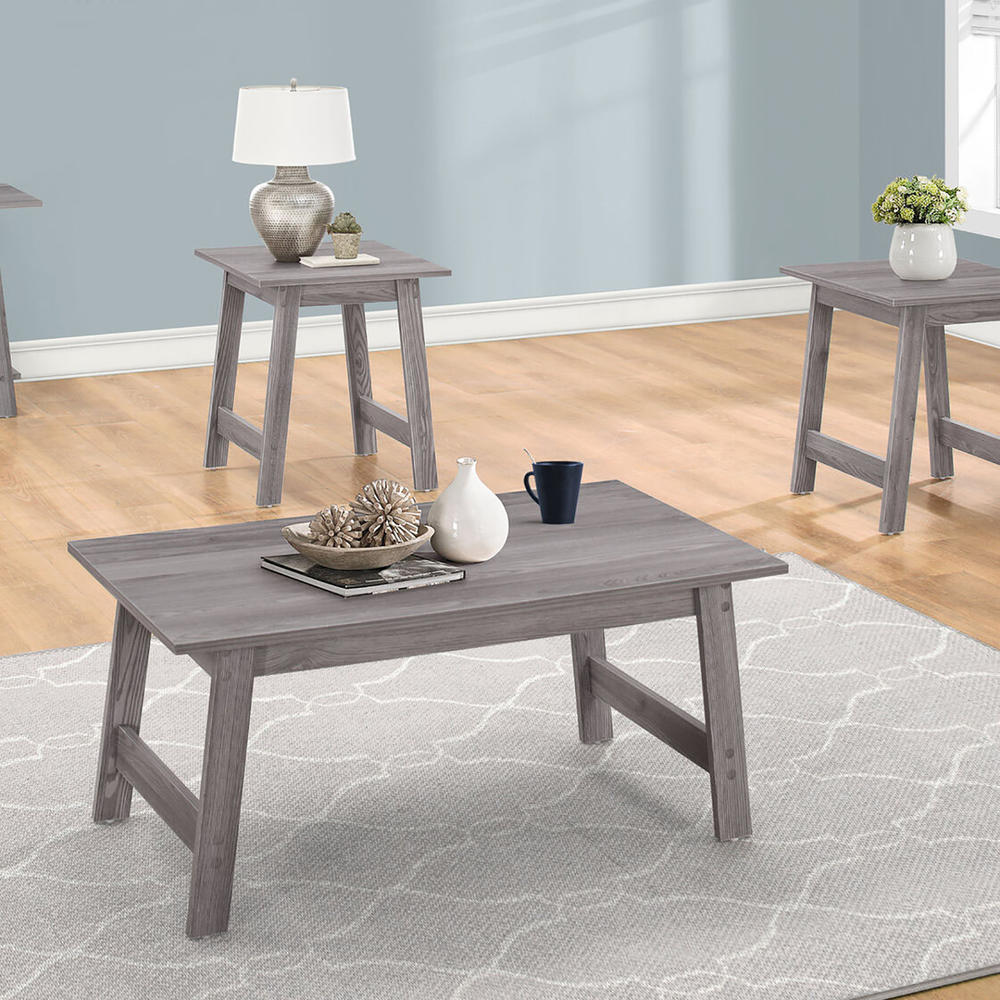 Monarch 3pc. Accent Table Set - Gray