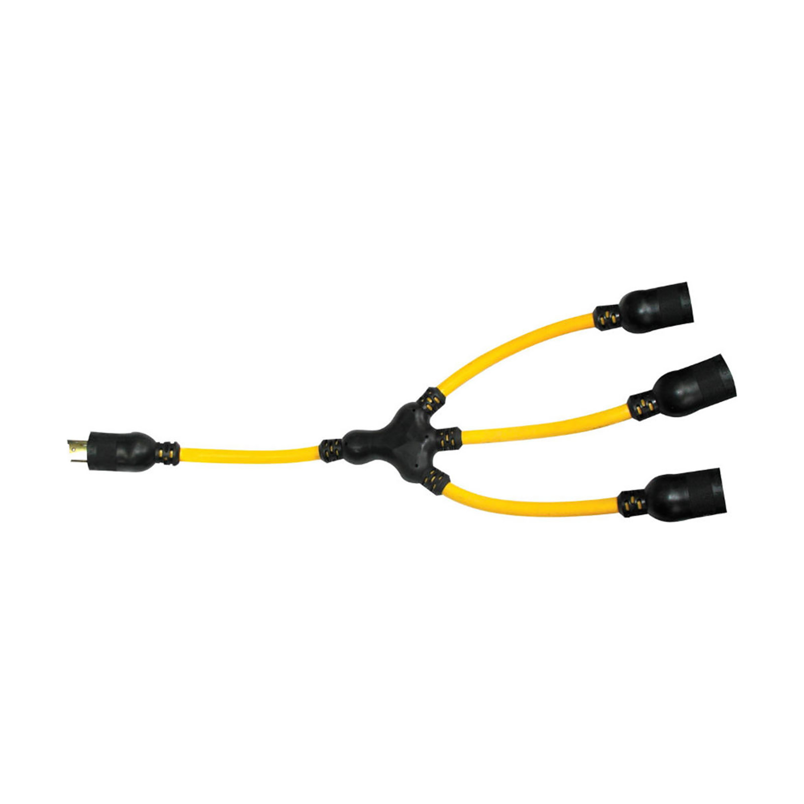 US WIRE & CABLE STW 600V Twist-To-Lock Triple Outlet Adapter