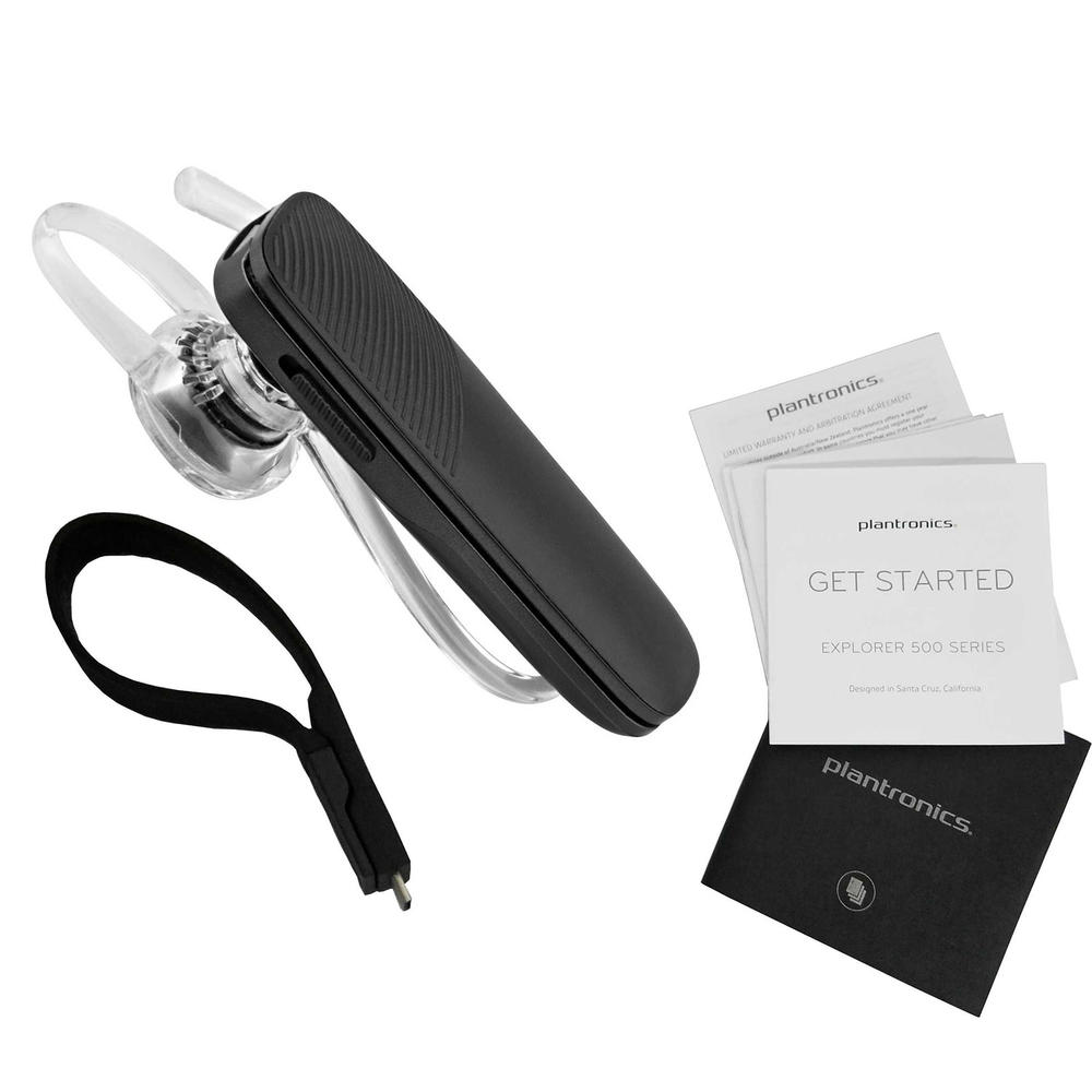Plantronics H-PLT-EXP500-BLK Explorer 500 Wireless HD Bluetooth Headset ...
