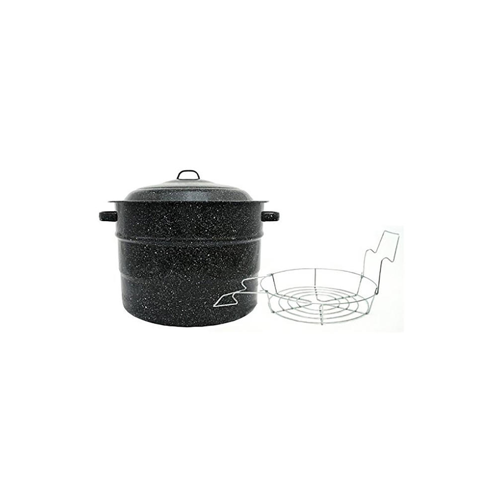 Columbian 21.5qt. Granite Ware Steel/Porcelain Water-Bath Canner w ...