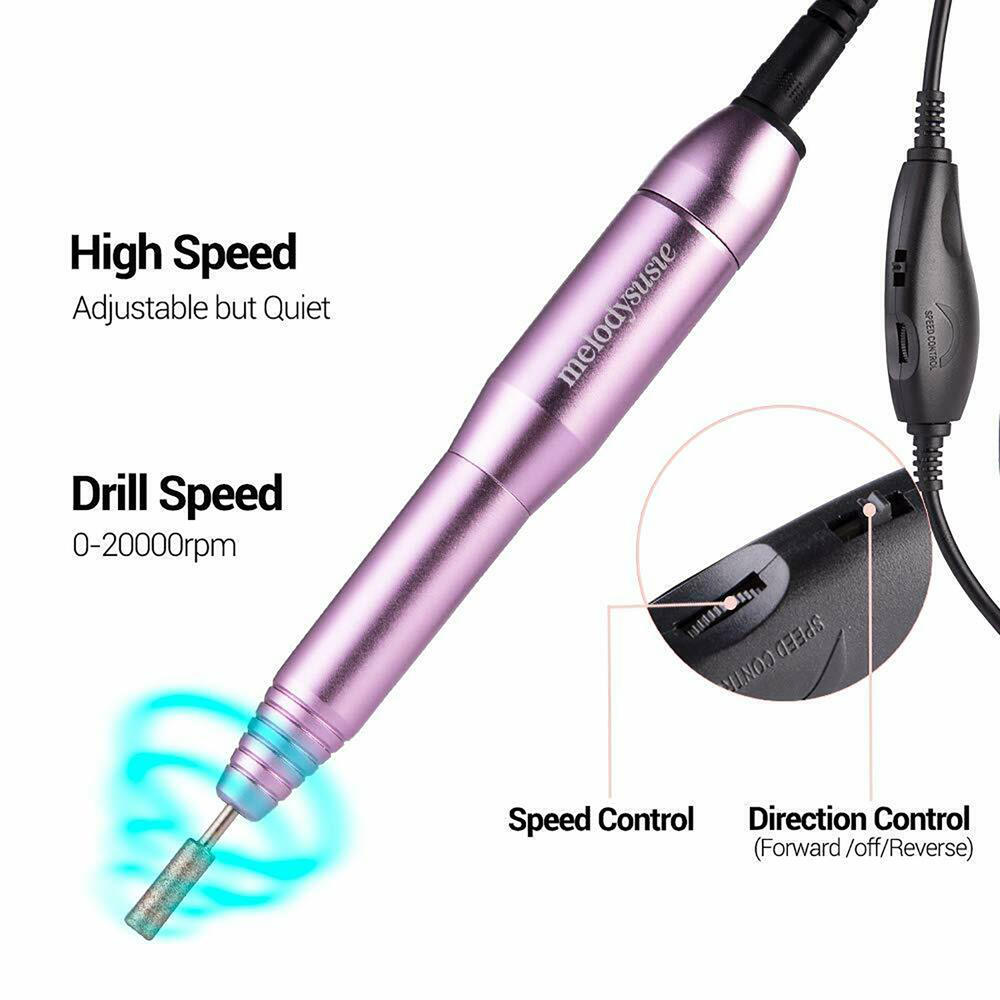 MelodySusie Portable Electric Nail Drill Manicure Kit