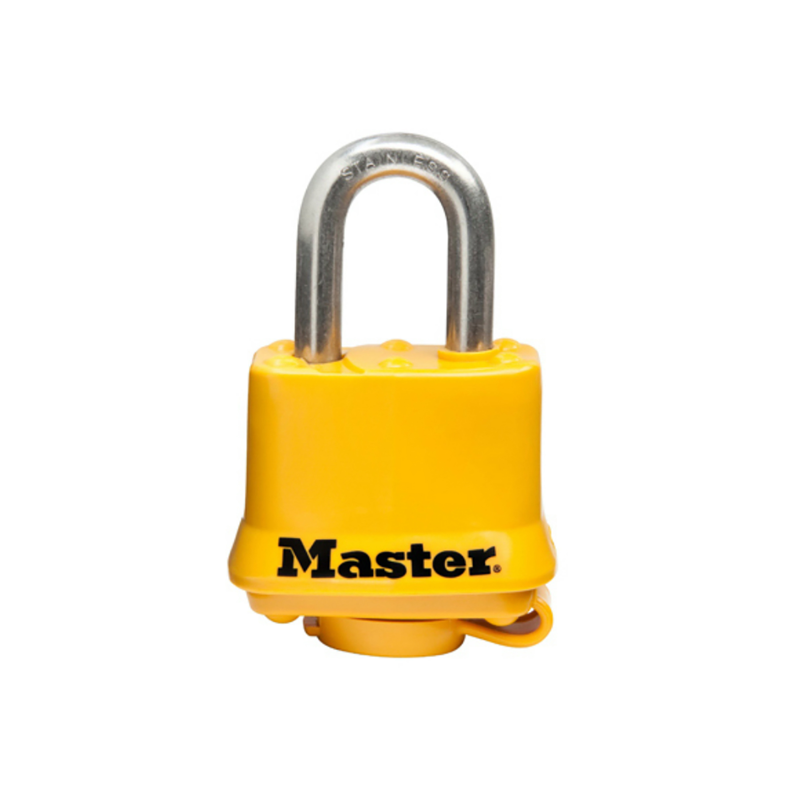 Master Lock 1.56" Laminated Padlock w/ Weatherproof Cover - Yellow