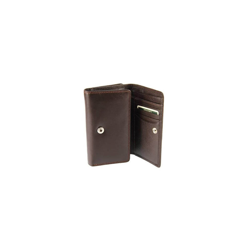 Visconti HeritageT-32 Women's Large Leather Trifold Wallet - Brown