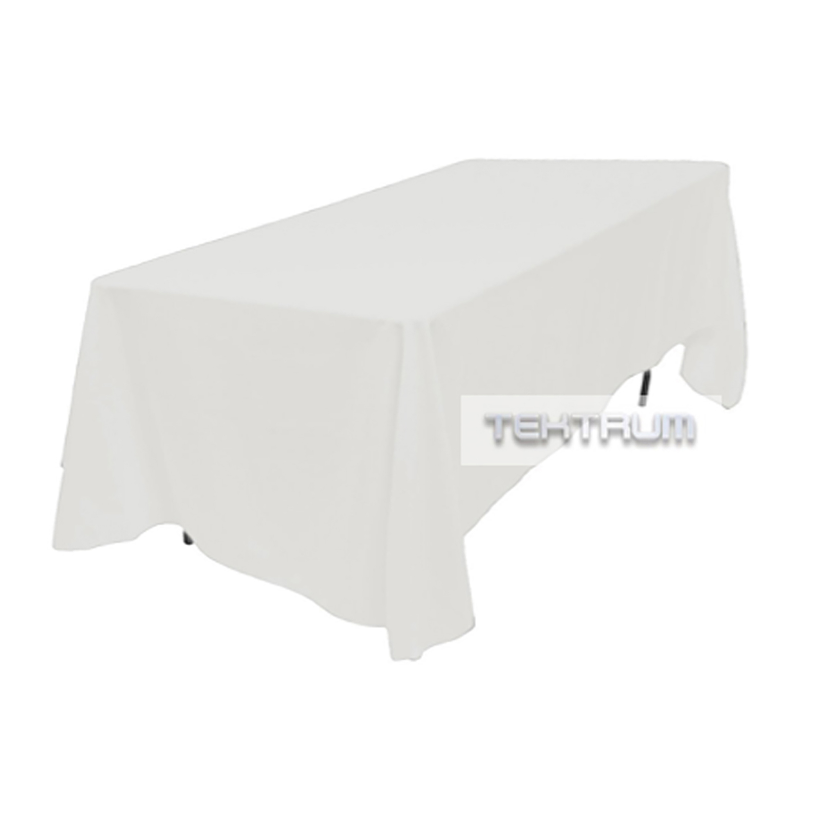 tektrum 70" x 120" Rectangular Tablecloth – White