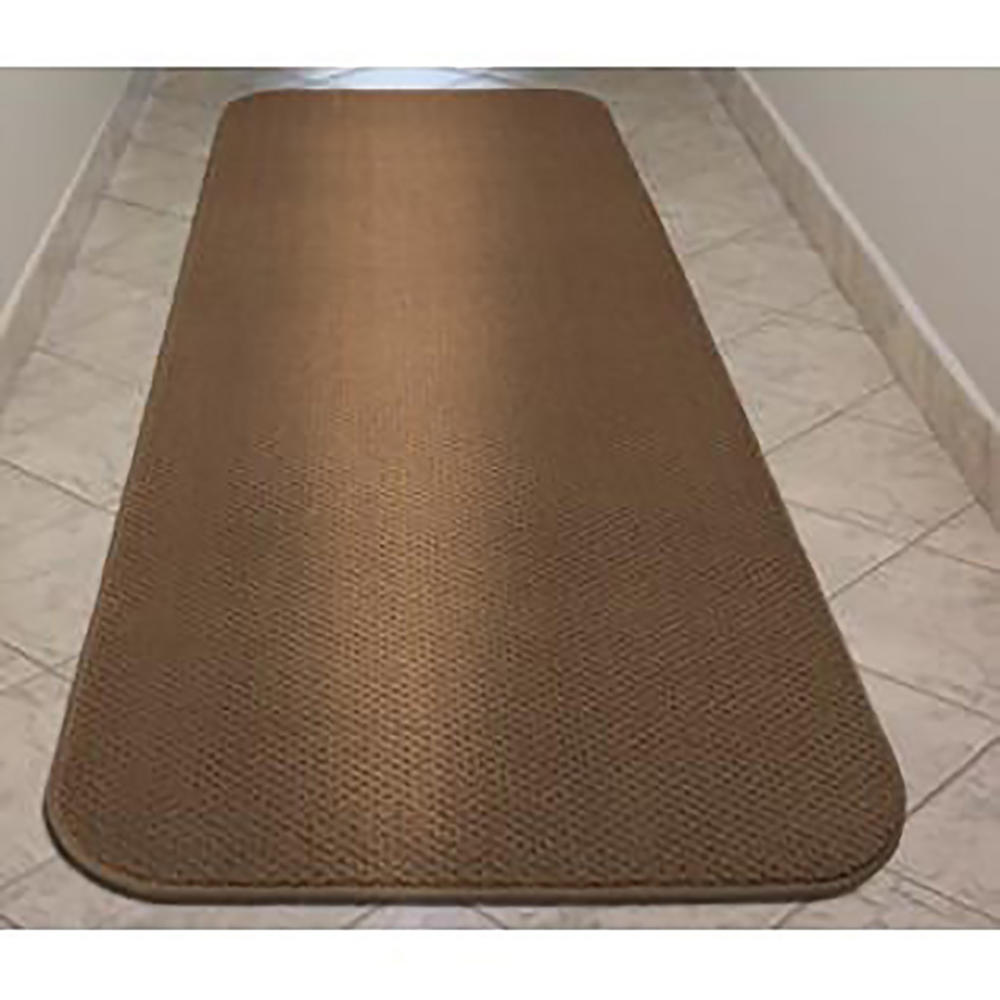 House, Home and More 4' x 36" Skid Resistant Carpet Runner – Toffee Brown