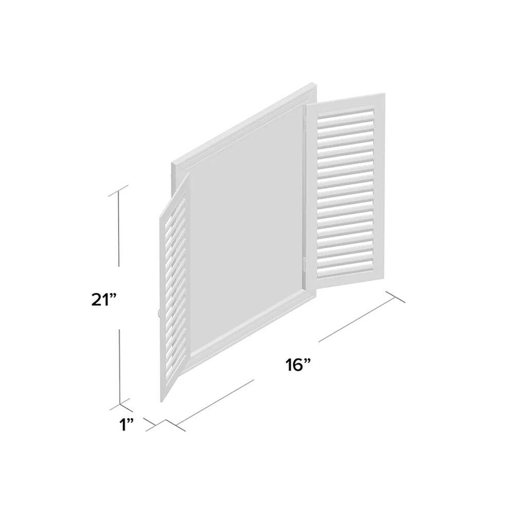 Pier Surplus Shuttered Mirror with Wooden Frame