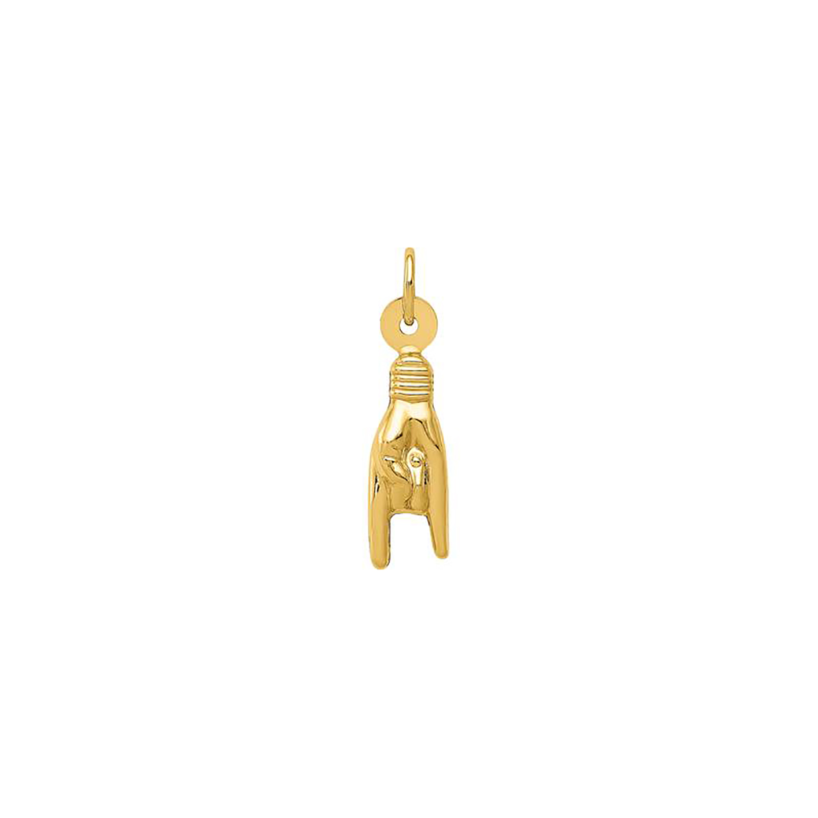 Findingking 14K Gold Mano Cornuto Hand Sign Charm - Sears Marketplace