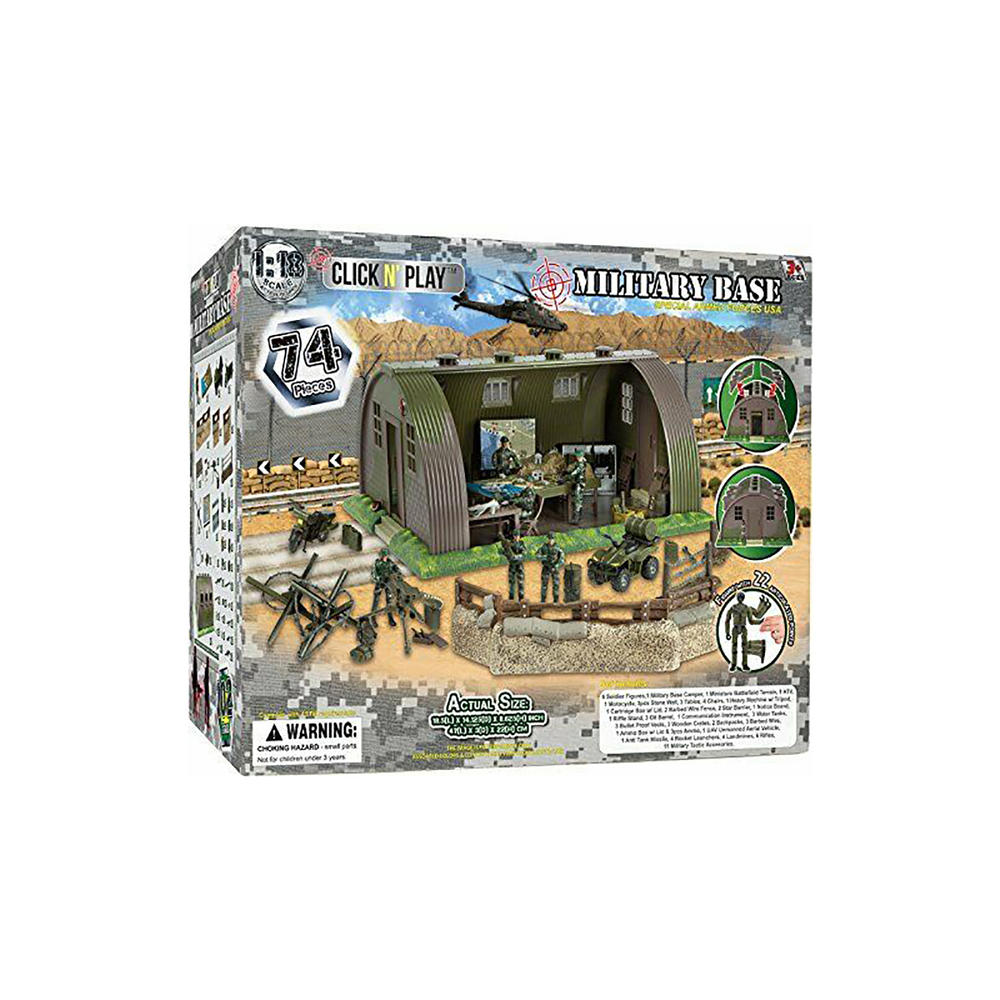 Click n' Play Mega Military Army Base Barrack Command Center