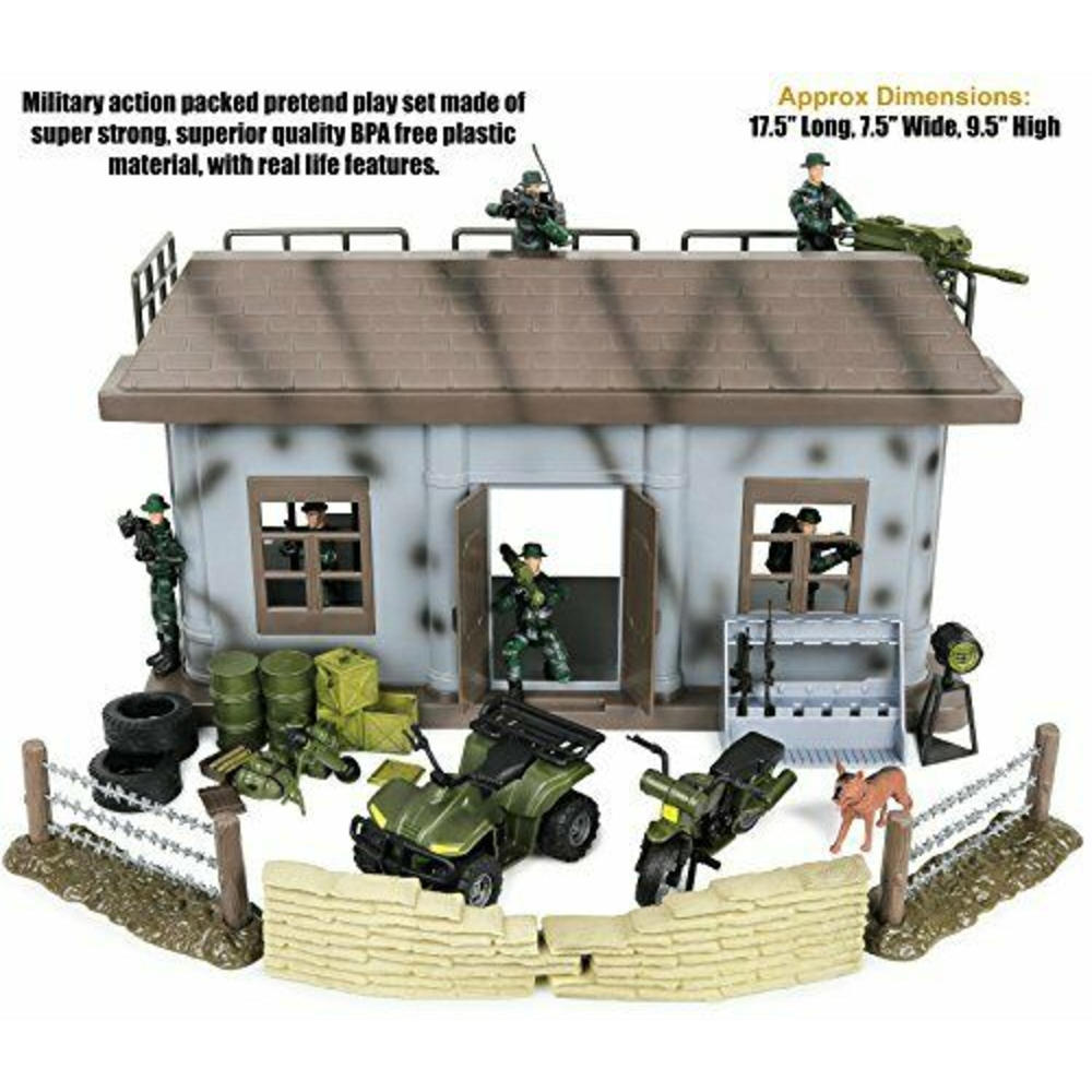Click n' Play Military Multi Level Command Center Headquarters Play Set