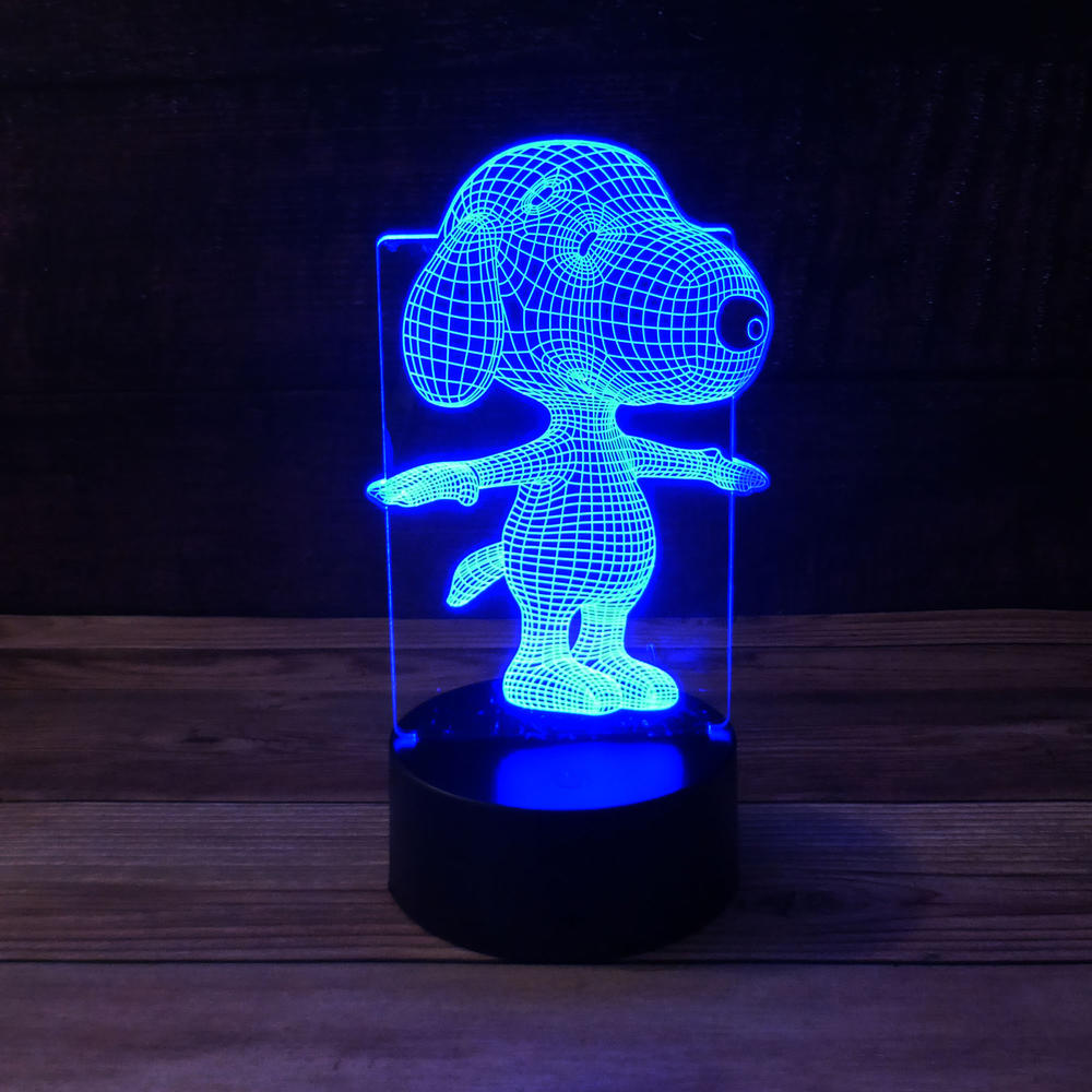 Holiday Depot 3D Peanuts Snoopy 7-Color LED Desk Light