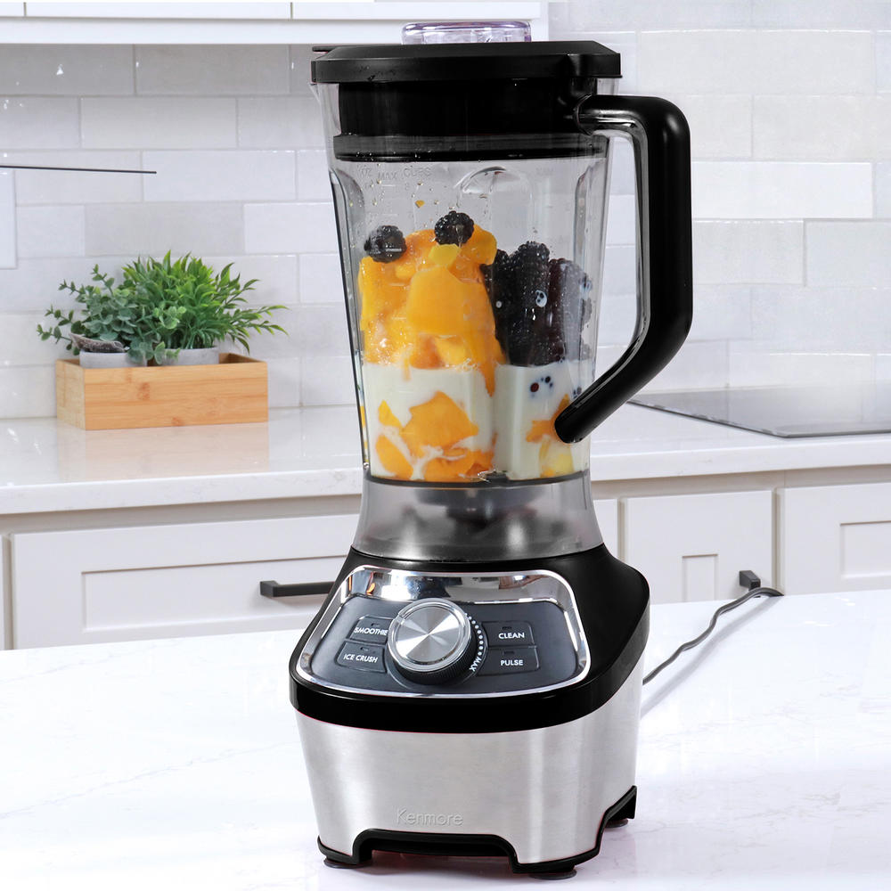 Kenmore KKSBB 64 oz Stand Blender, 1200W, Smoothie, Ice Crush, Self ...