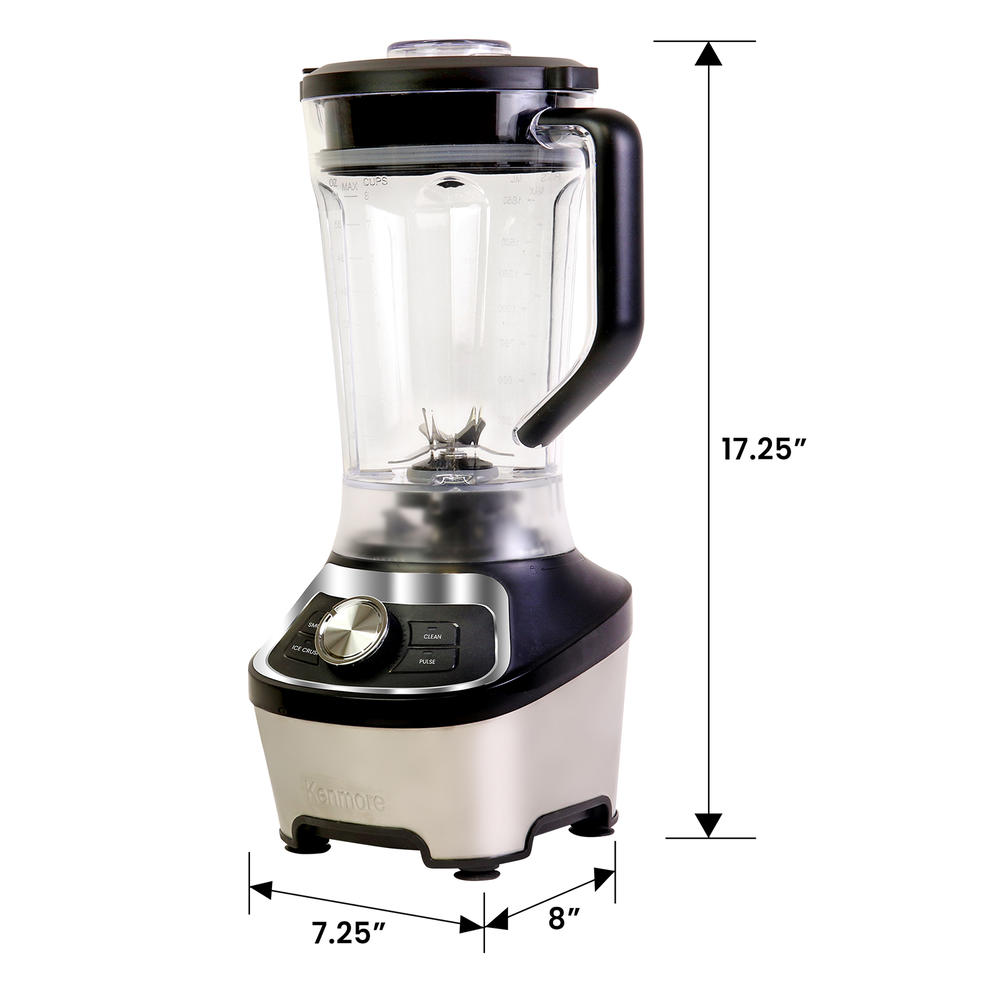 Kenmore KKSBB 64 oz Stand Blender, 1200W, Smoothie, Ice Crush, Self ...