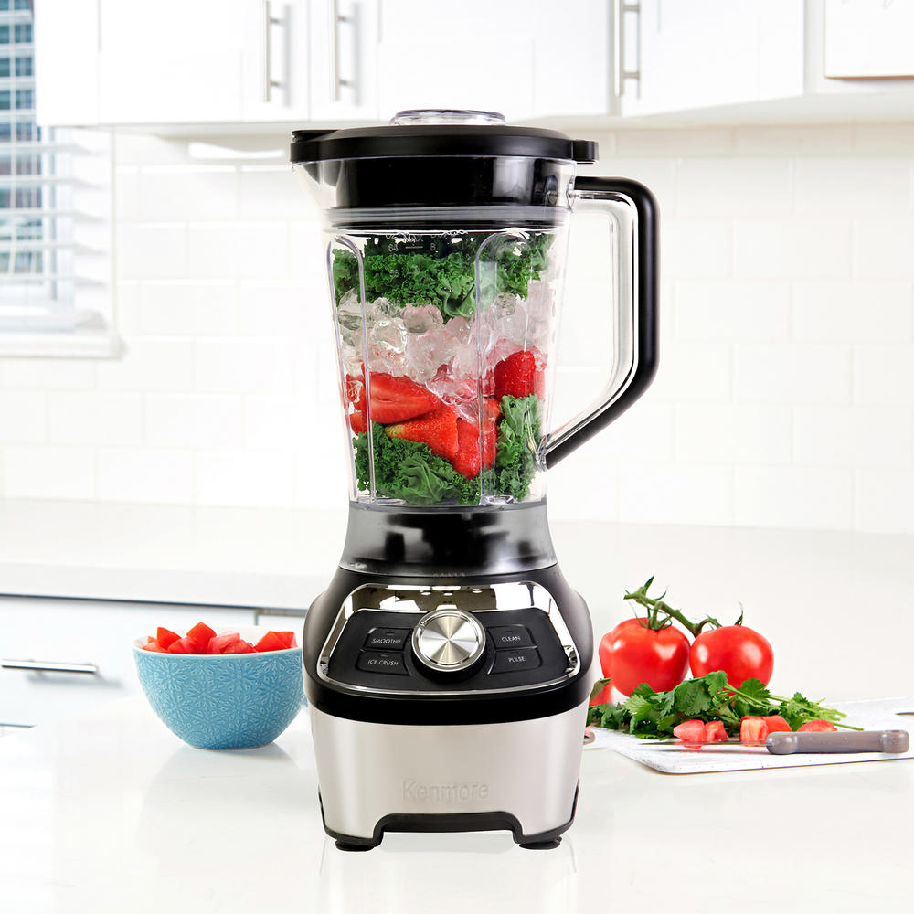 Kenmore KKSBB 64 oz Stand Blender, 1200W, Smoothie, Ice Crush, Self ...