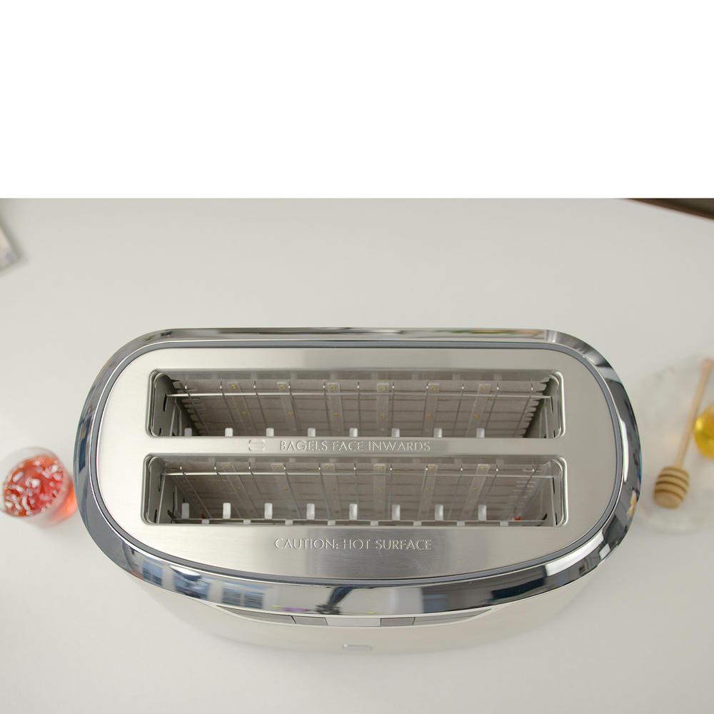 Kenmore KKELST4SS Elite 4-Slice Long Slot Toaster Silver Stainless ...
