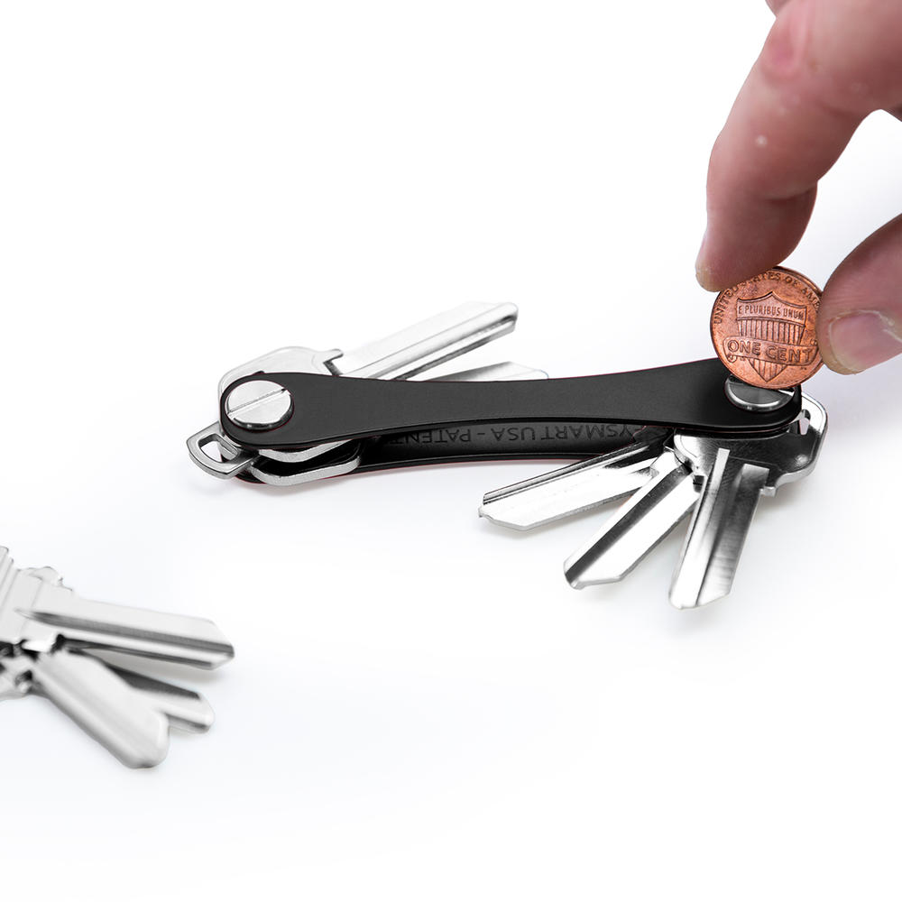 KeySmart KS019R-BLACK Compact Key Organizer - Black