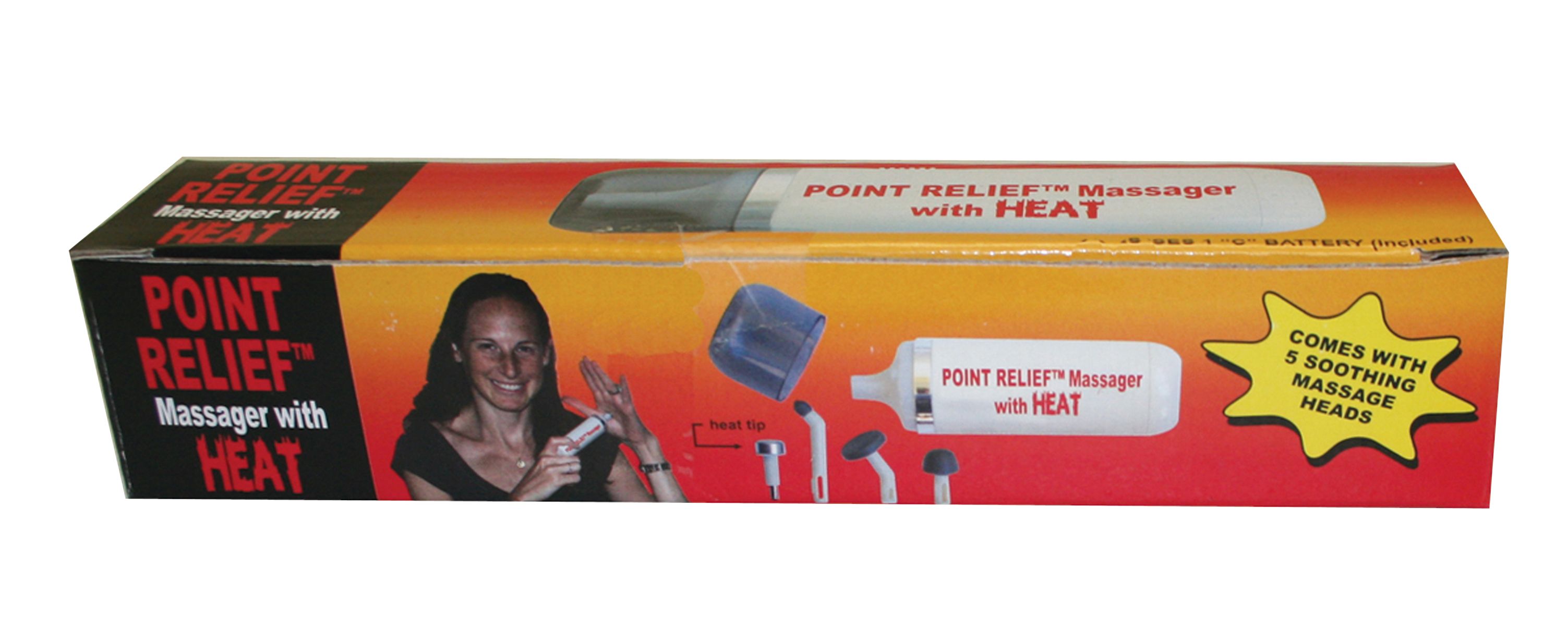 Point-Relief Mini-massager with heat and accessories