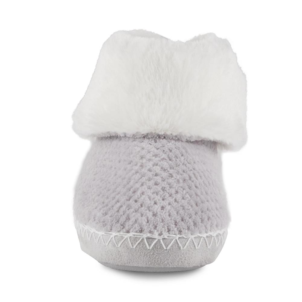 Joe Boxer Women's Luna Gray Bootie Slipper
