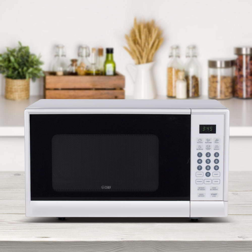 Commercial Chef CHM990W 0.9. Cu. Ft. Chef Commercial Microwave - White