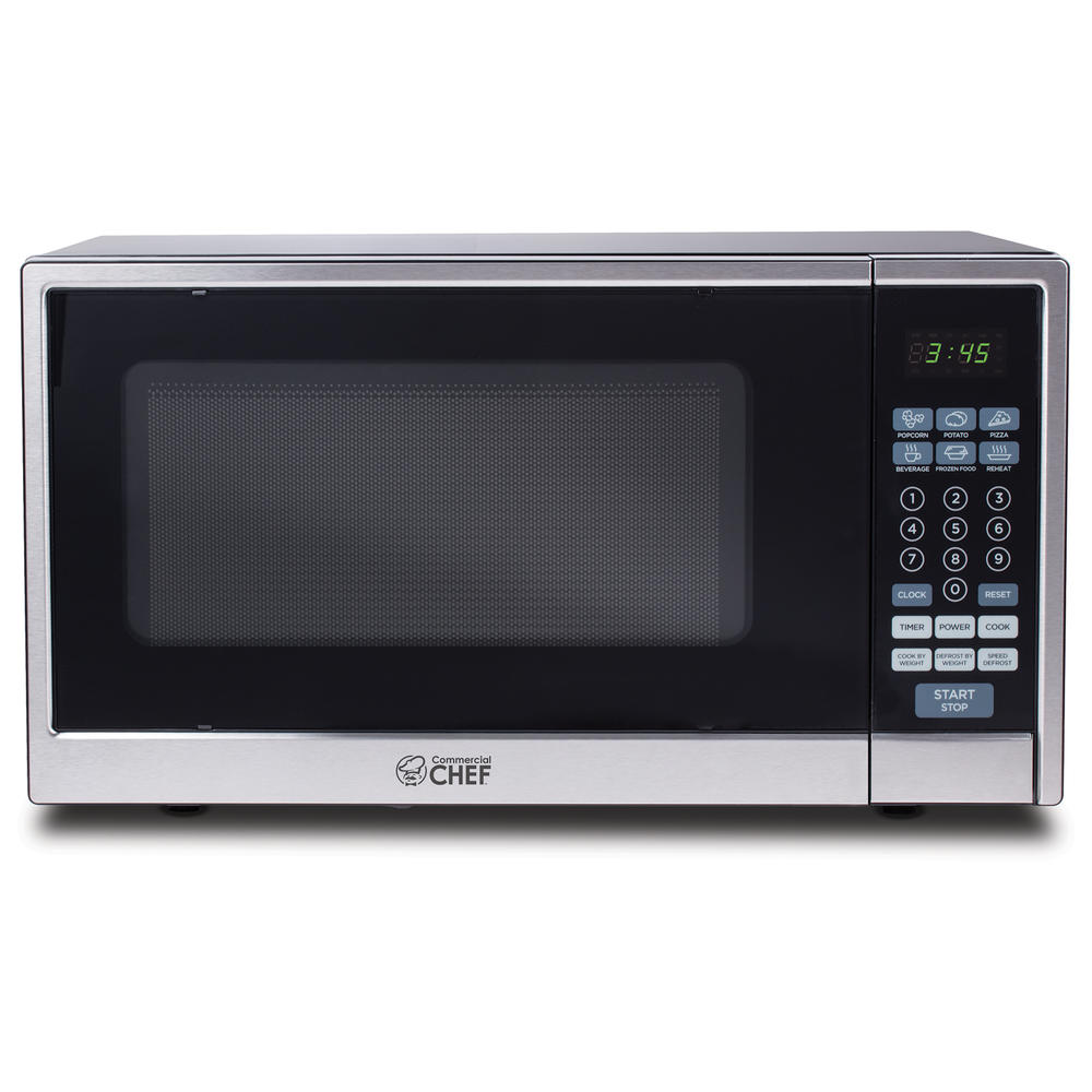 Commercial Chef CHCM11100SSB 1.1. Cu. Ft. Chef Commercial Microwave ...