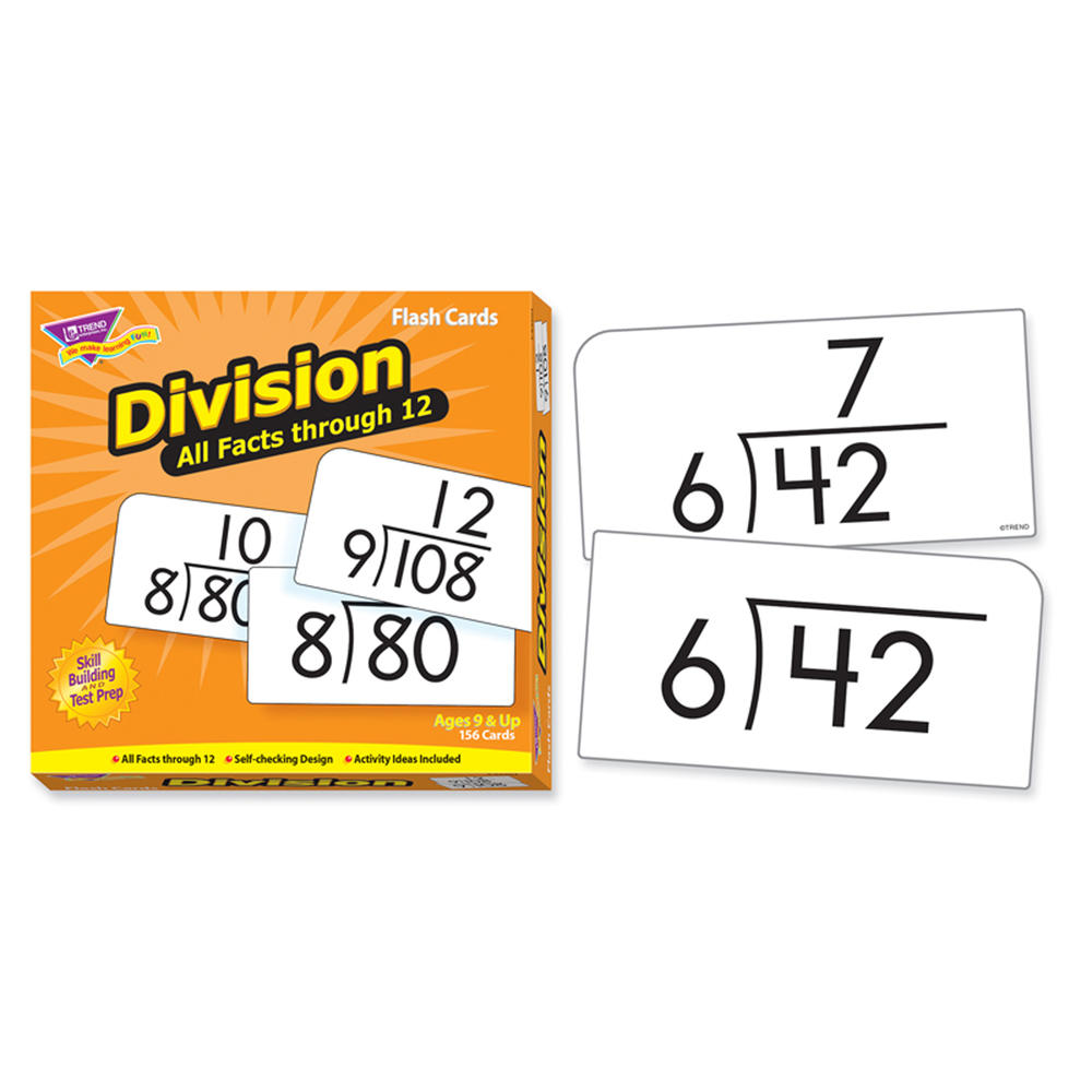 TREND Enterprises, Inc. Flash Cards All Facts 156/Box 0-12 Division